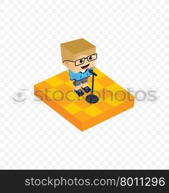 stand up comedy isometric block cartoon. stand up comedy isometric ...