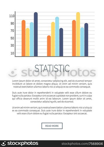 Statistic infographic comparing data results with scales and text ...