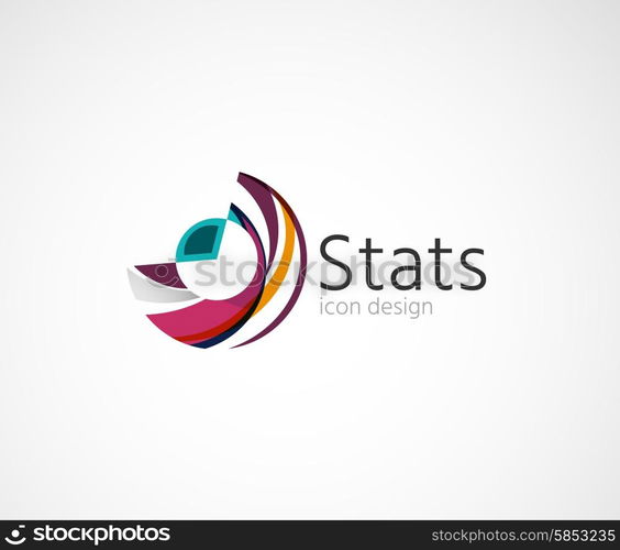 Statistics company logo design. Vector illustration. Economy business ...