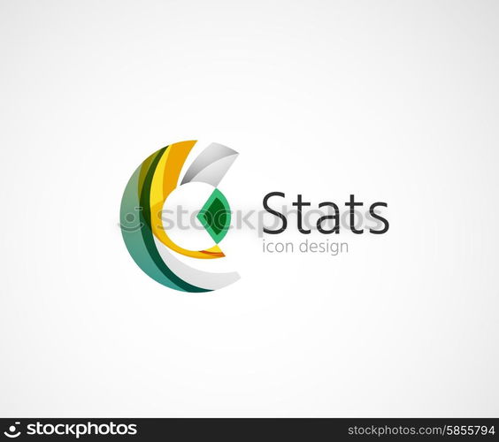 Statistics company logo design. Vector illustration. Economy business ...