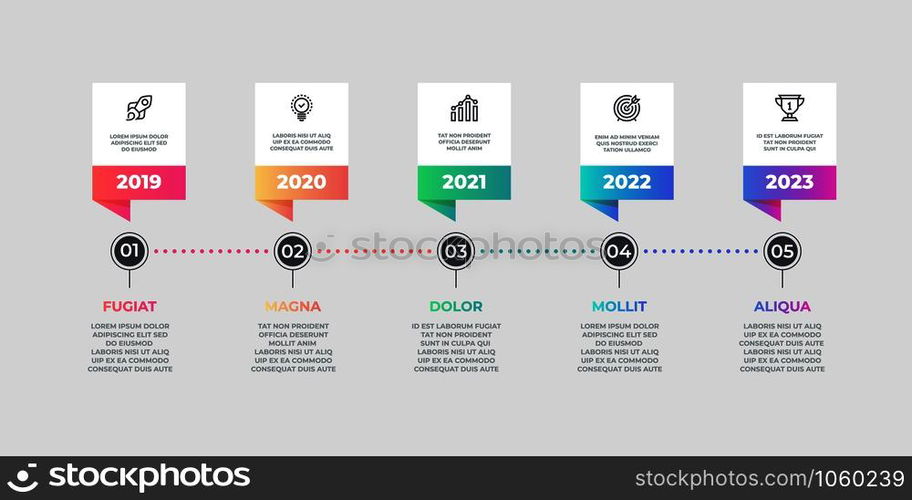 Step infographic element. Business timeline flow chart, options graphic ...