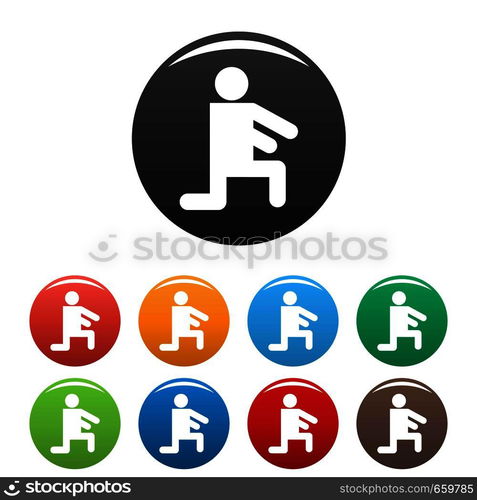 Stick figure stickman icons set pictogram. Vector simple illustration ...