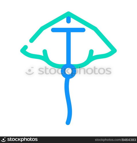 stingray form kite color icon vector. stingray form kite sign. isolated ...