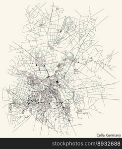 Street roads map of LUDENSCHEID, GERMANY — Stockphotos.com