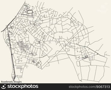 Street roads map of the WILRIJK DISTRICT, ANTWERP — Stockphotos.com