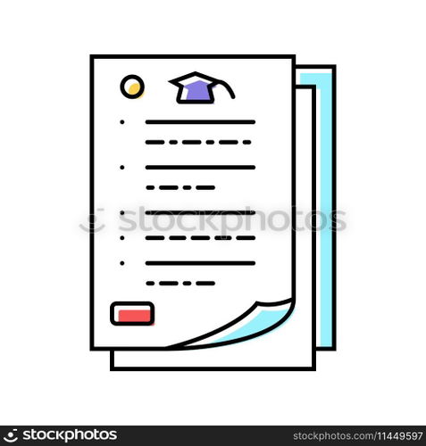 student assessment primary school color icon vector. student assessment ...