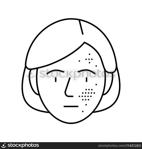 swollen face limbs disease symptom line icon vector. swollen face limbs ...