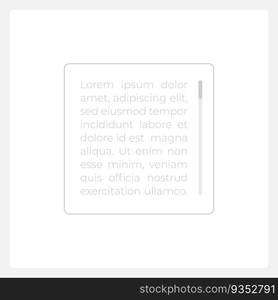 Text field with scrollbar UI element template. Editable isolated vector ...