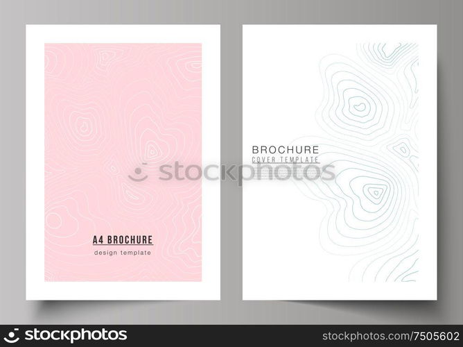 The vector layout of A4 format modern cover mockups design templates ...