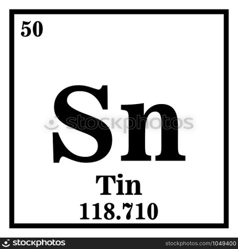 Tin Periodic Table of the Elements Vector illustration eps 10.. Tin ...