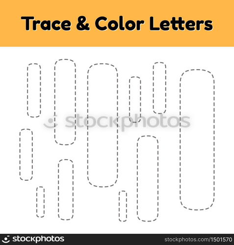 Trace line letter for kindergarten and preshool kids. Write and color ...