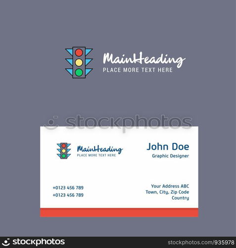 Traffic signal logo Design with business card template. Elegant ...