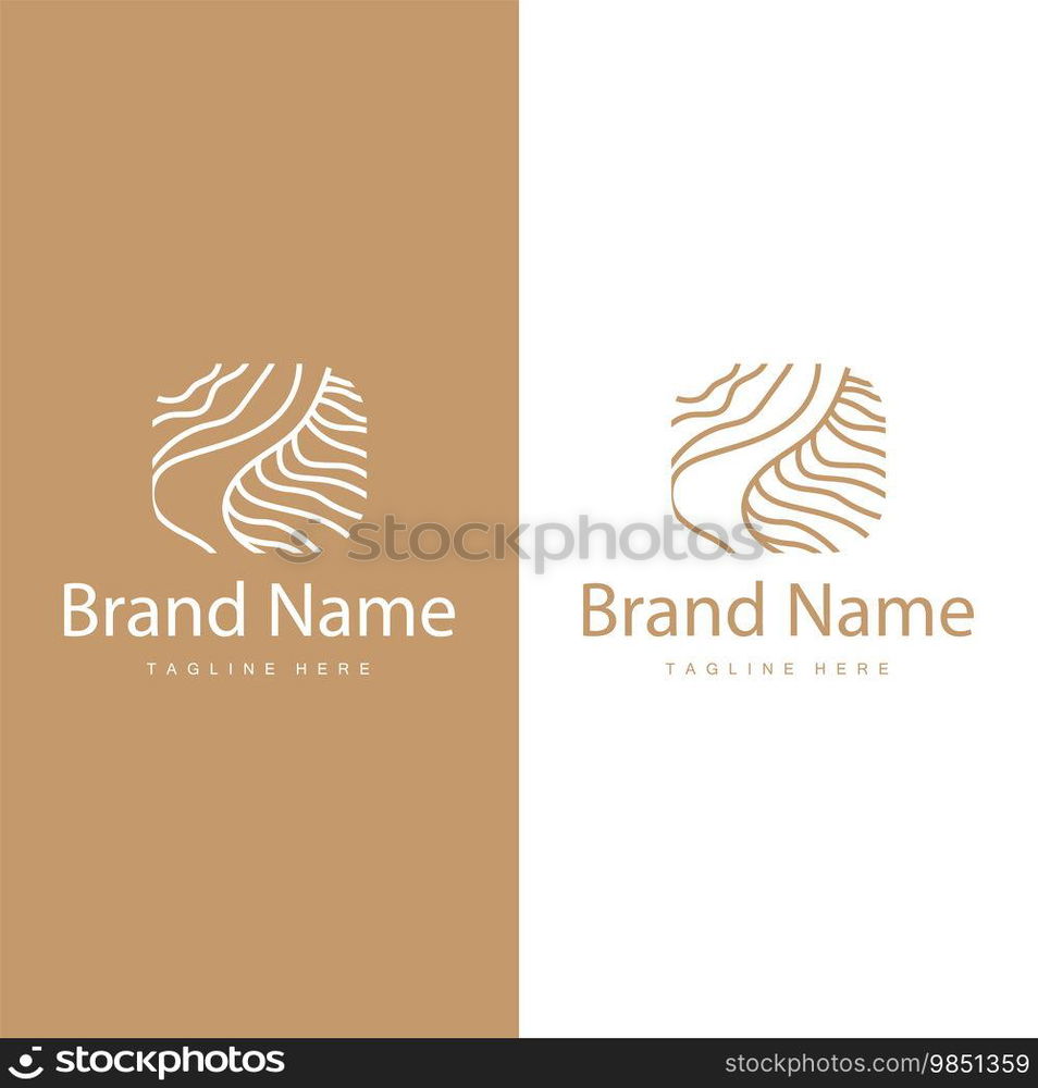 Tree Bark Logo Design Vector Simple Wood Texture Bark Illustration ...