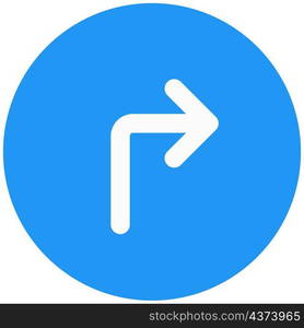 Turn right sign board signal arrows — Stockphotos.com