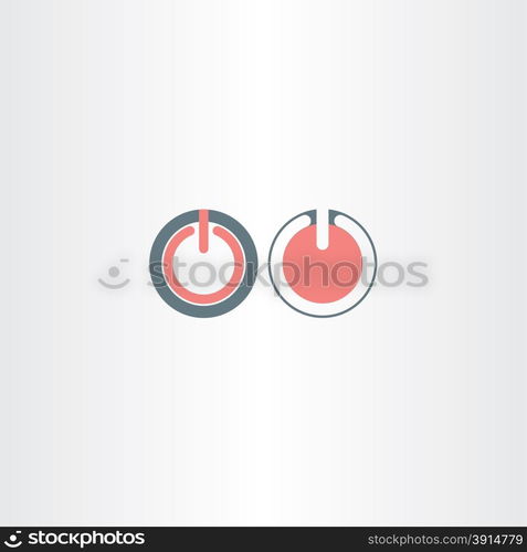two power start symbols vector icons sign — Stockphotos.com