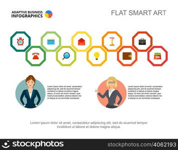 Four phase infographic design with arrows. Editable template for ...