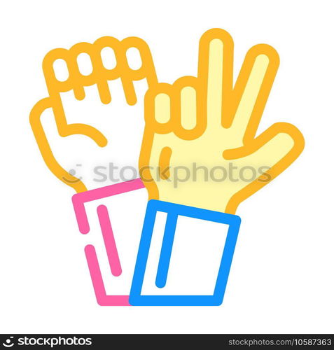 underwater sign language color icon vector. underwater sign language ...