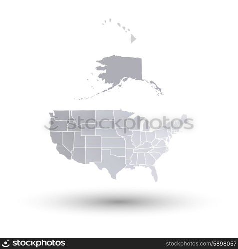 United States of America map background vector.. United States of ...