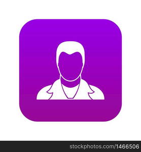 User icon digital purple for any design isolated on white vector ...