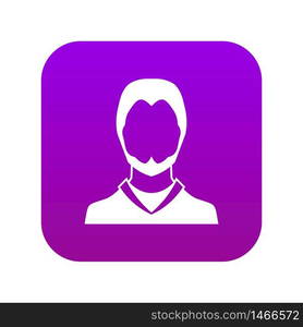 User icon digital purple for any design isolated on white vector ...