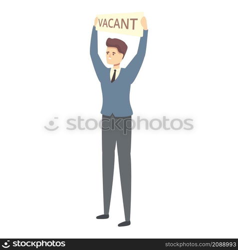 Vacant job icon cartoon vector. Recruit people. Business experience ...