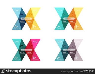 Vector arrow option infographic templates set. Backgrounds for workflow ...