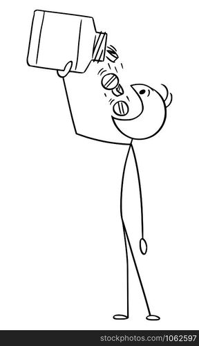 Vector cartoon stick figure drawing conceptual illustration of man ...