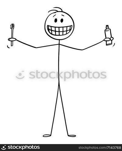 Vector cartoon stick figure drawing conceptual illustration of smiling ...