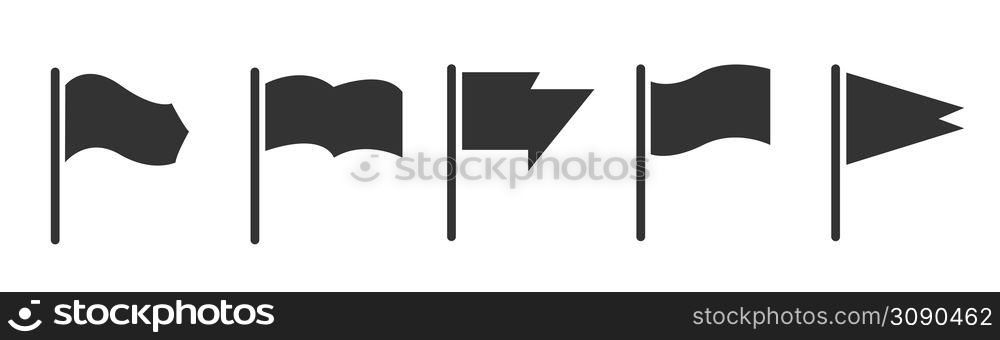 Vector flags set. Different flag icons isolated. Waving Flag Icons for ...