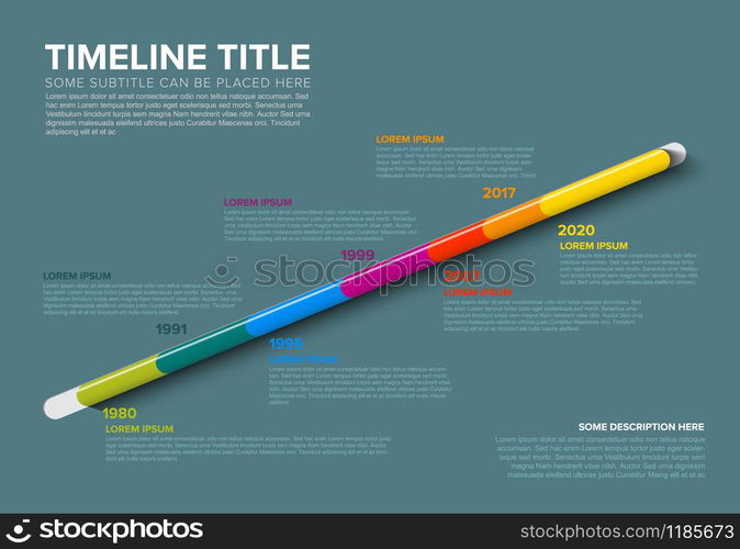 Vector glassy diagonal infographic Company Milestones Timeline Template ...