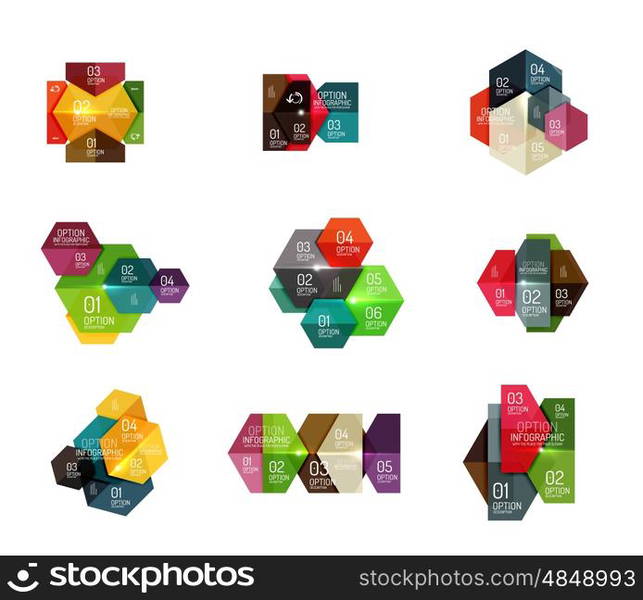 Hexagone infographic diagram templates. Vector hexagone infographic ...