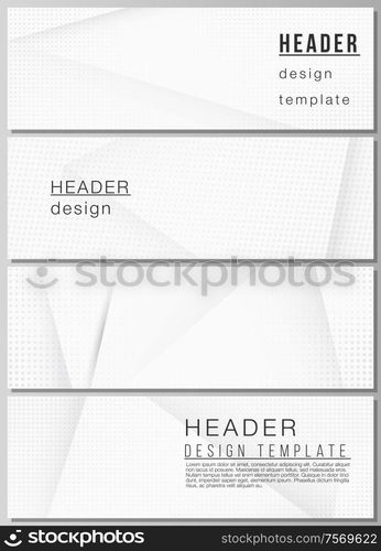 Vector layout of headers, banner design templates for website footer ...