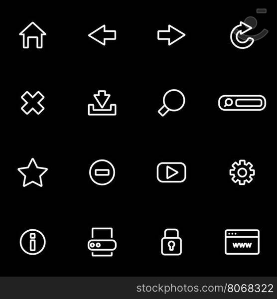 Vector line folder icon set. Folder Icon Object, Folder Icon Picture, Folder Icon Image - stock ...