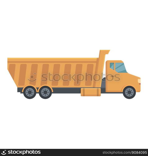 Vehicle truck icon cartoon vector. Tipper machine. Lorry transport ...