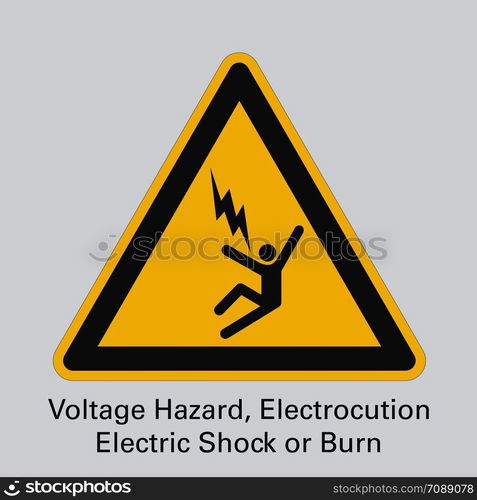 Voltage Hazard Electrocution Electric Shock or Burn — Stockphotos.com