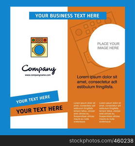 Washing machine Company Brochure Template. Vector Busienss Template ...