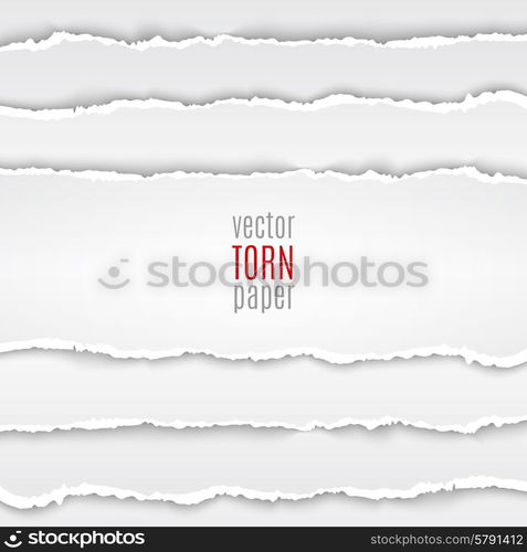 White torn paper. Vector illustration white torn paper. Template ...