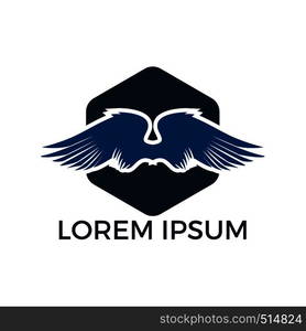 Wings logo design template. Aircraft Wings Logo icon. Modern Heraldic ...