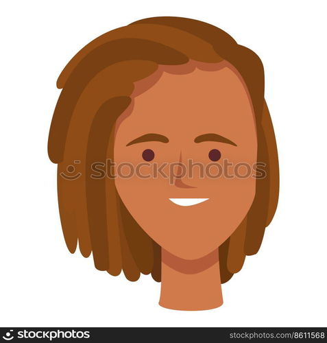 Woman cornrows icon cartoon vector. African hair. Afro rasta. Woman ...