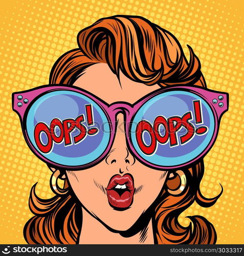 Woman oops pop art. Woman oops. Comic book cartoon pop art retro ...