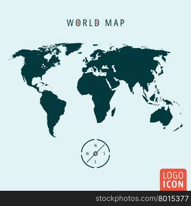 World map icon. World map logo. World map symbol. World map with ...